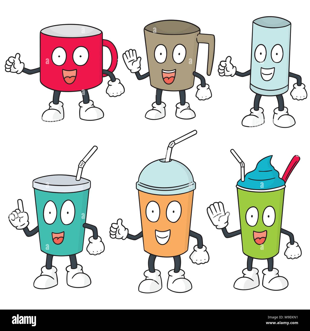 vector set of beverage cup Stock Vector Image & Art - Alamy