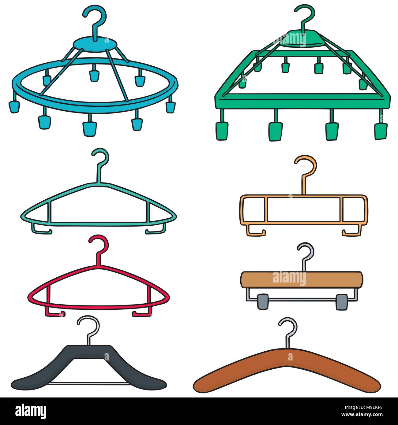 vector set of hangers Stock Vector Image & Art - Alamy