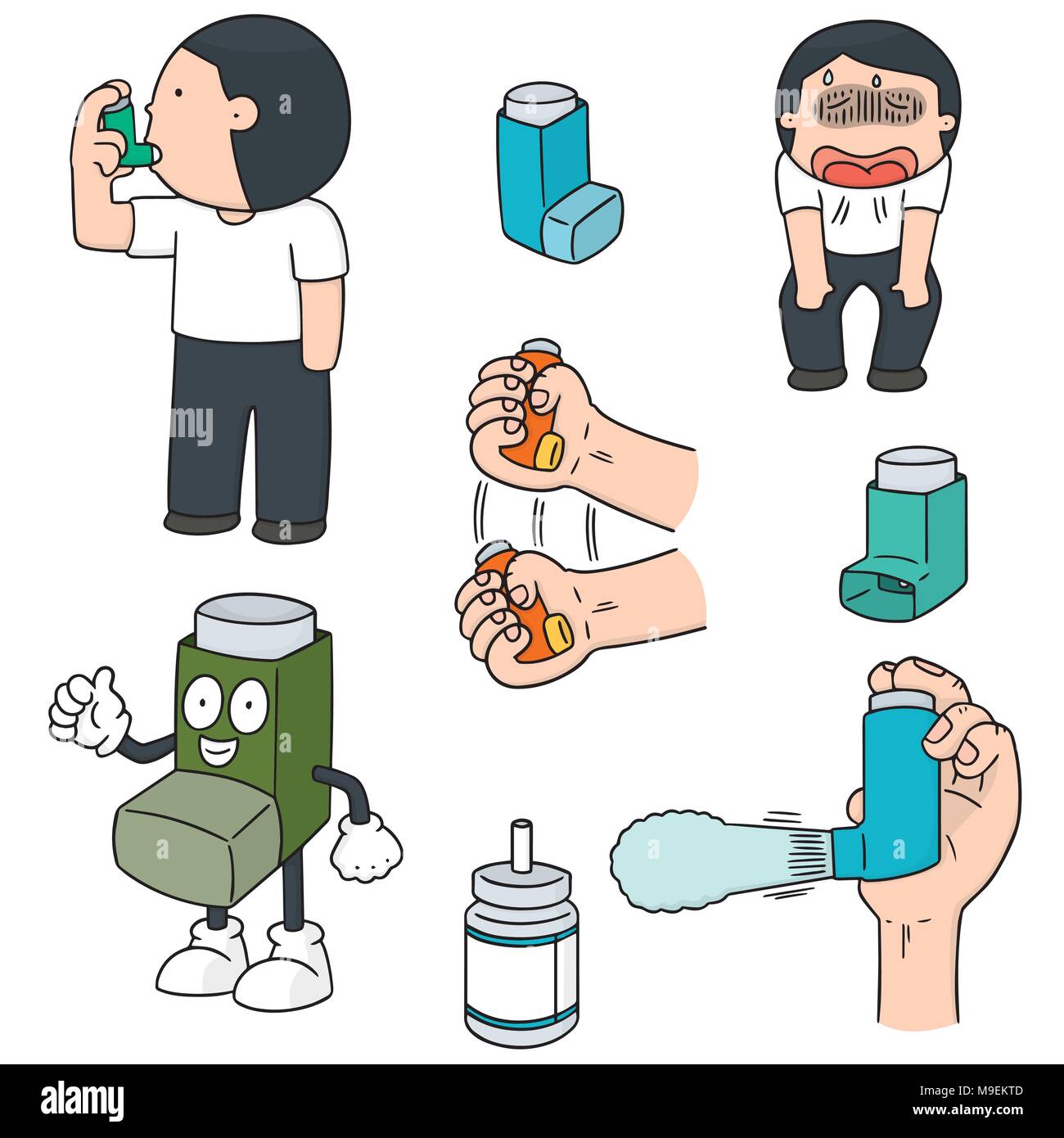 vector set of inhalation medicine Stock Vector Image & Art - Alamy
