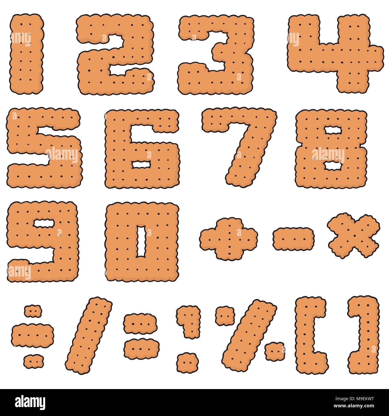 vector set of cracker number Stock Vector Image & Art - Alamy