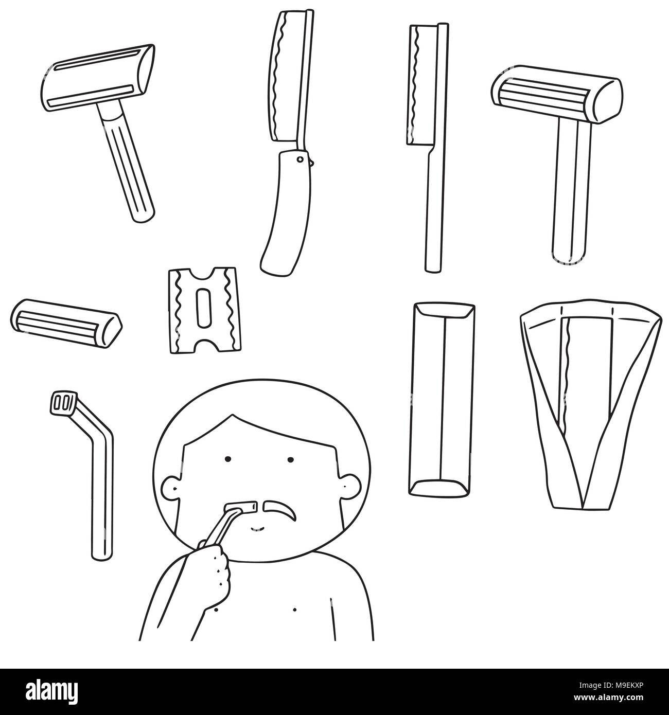 vector set of razor Stock Vector Image & Art - Alamy