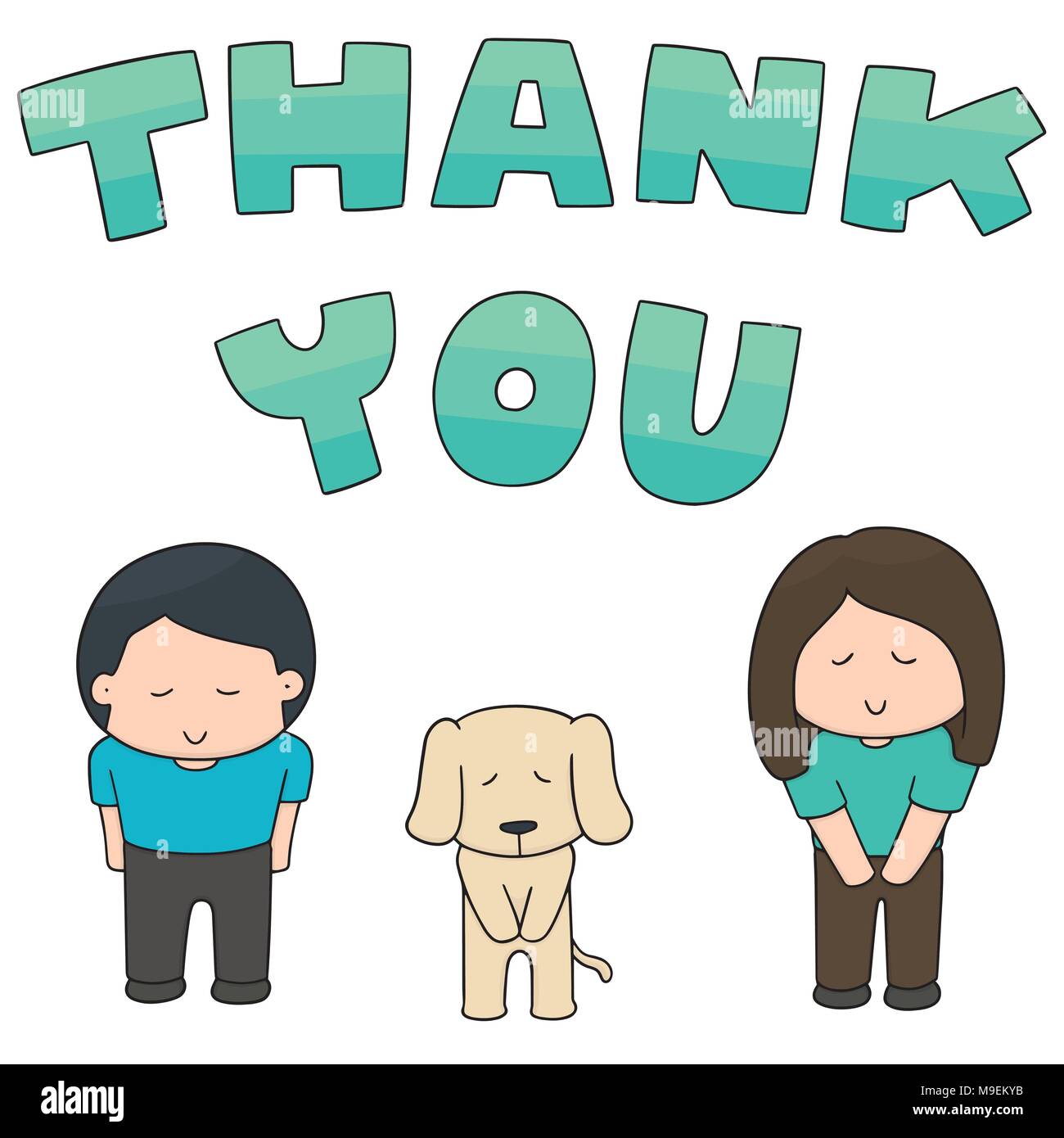 vector set of people saying thank you Stock Vector Image & Art - Alamy