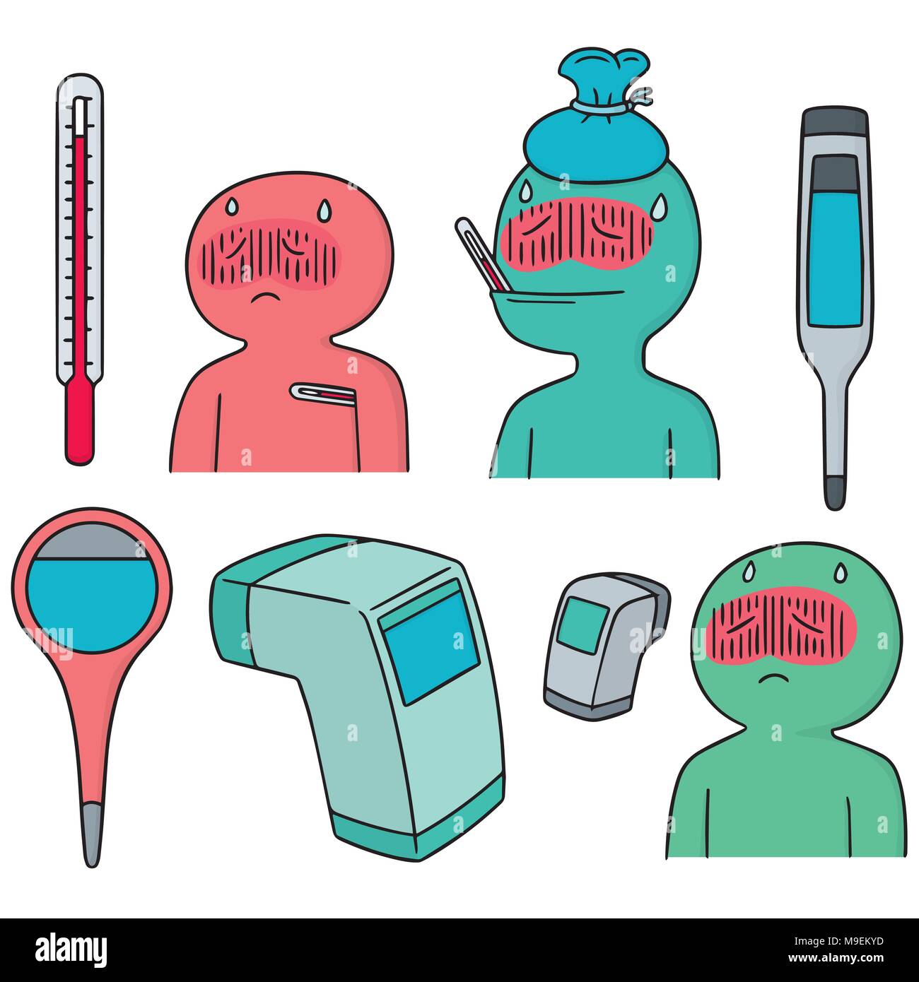 vector set of thermometer Stock Vector Image & Art - Alamy