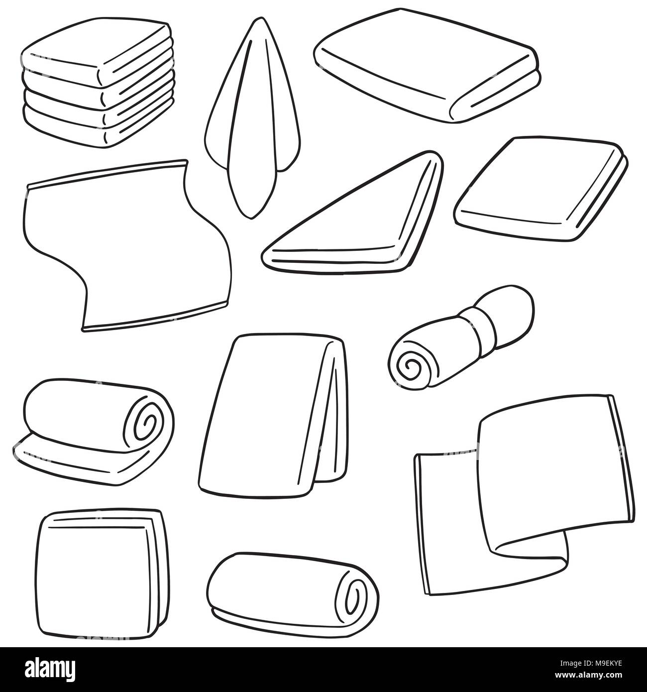 Vector set of towel Stock Vector Image & Art - Alamy