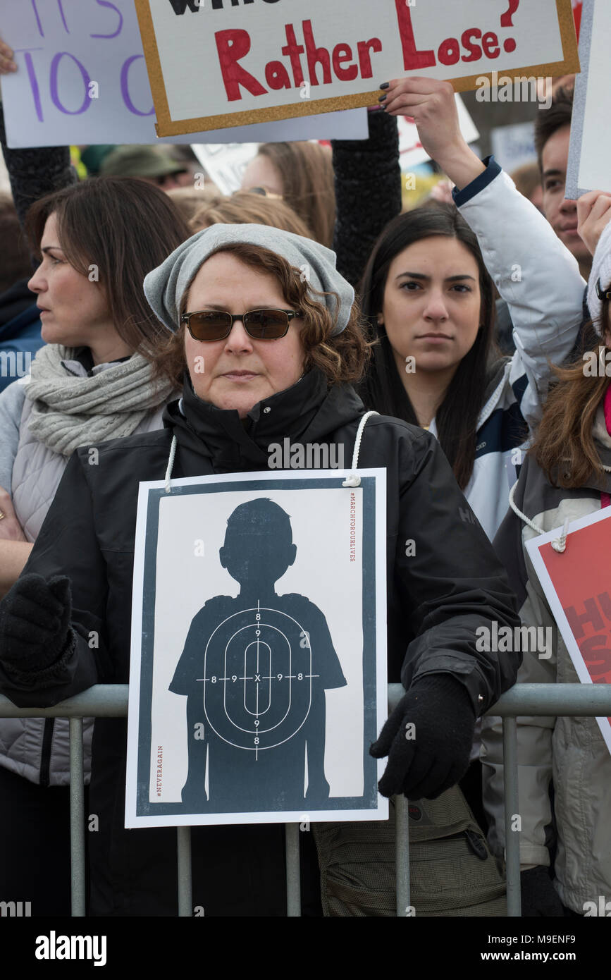 March For Our Lives, Boston, Massachusetts, USA 3-24-2018: An estimated ...