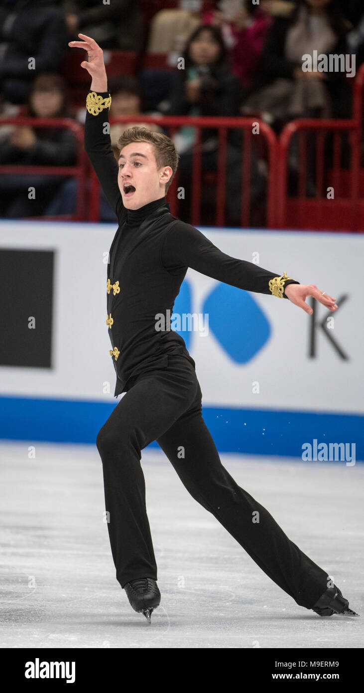 Milan, Italy, 24 Mar 2018. Matteo RIZZO (ITA) during the ISU World ...