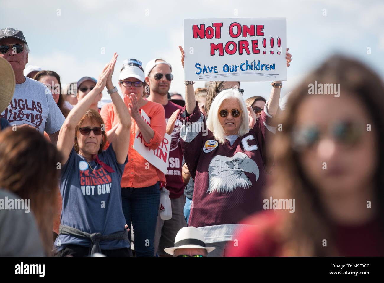 Parkland, Florida, USA. 24th Mar, 2018. Protesters rally for the March ...