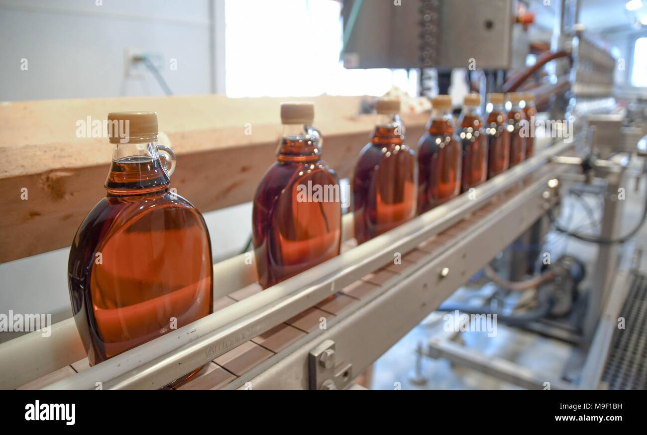 New Hampshire, USA, 25 Mar 2018. On Maple Weekend, maple syrup ...