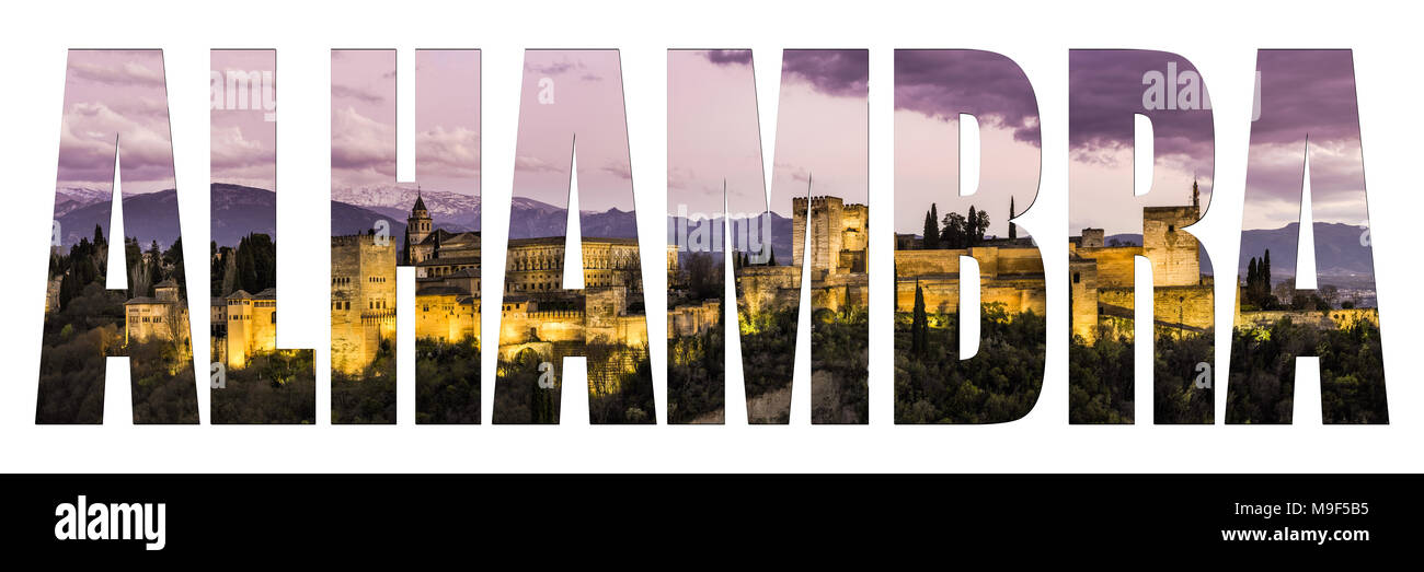 Granada alhambra view Cut Out Stock Images & Pictures - Alamy