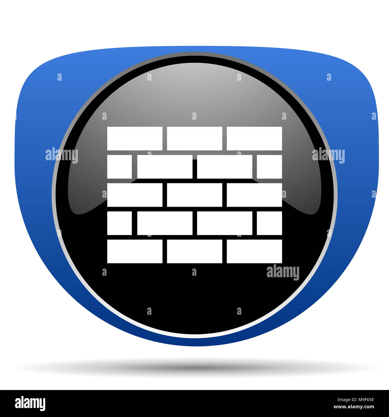Blue firewall security wall icon hi-res stock photography and images ...