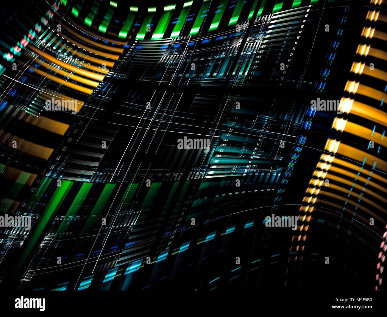 Tech banner - abstract digitally generated image Stock Photo - Alamy