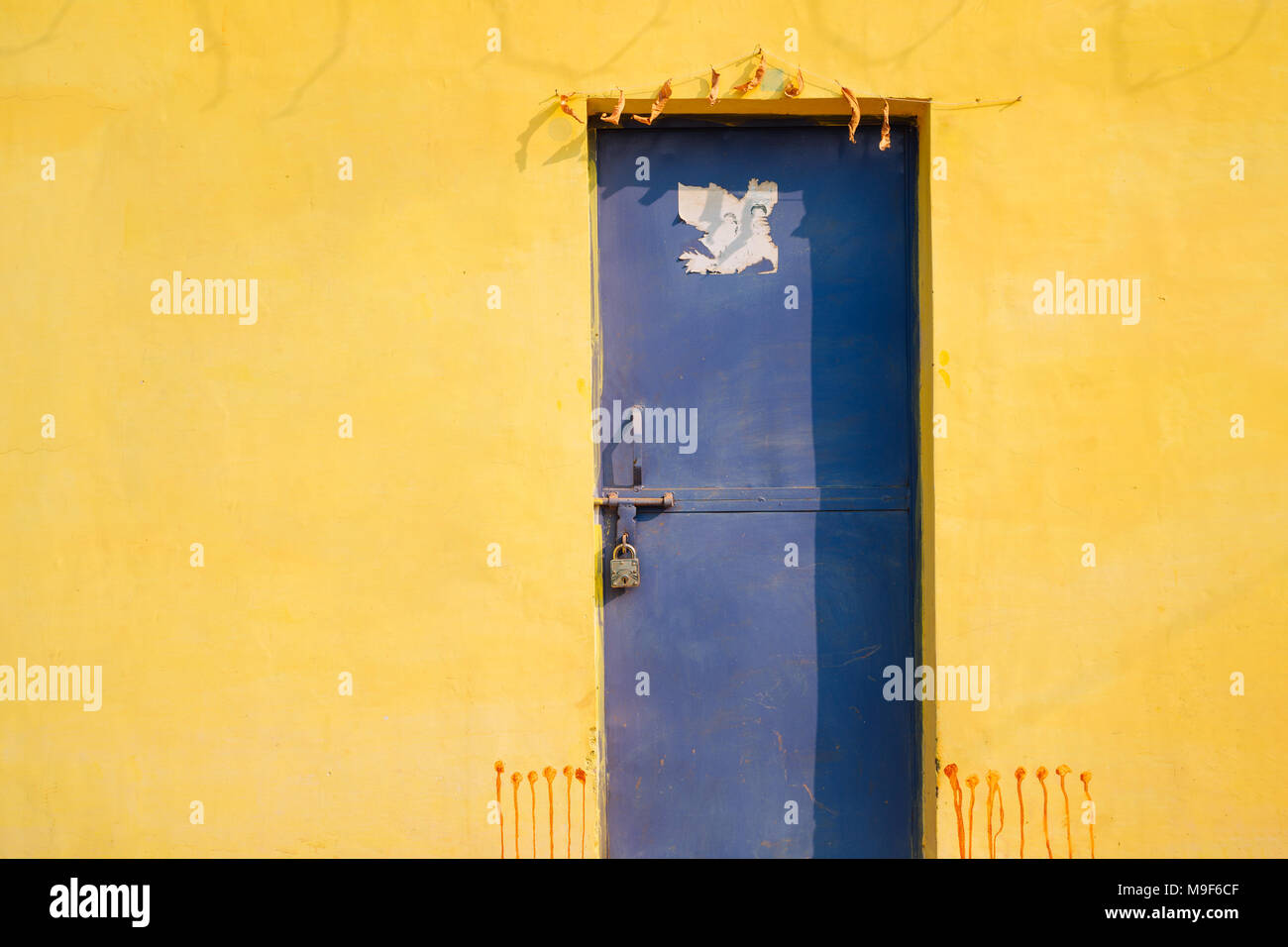 Colorful house exterior in India Stock Photo - Alamy