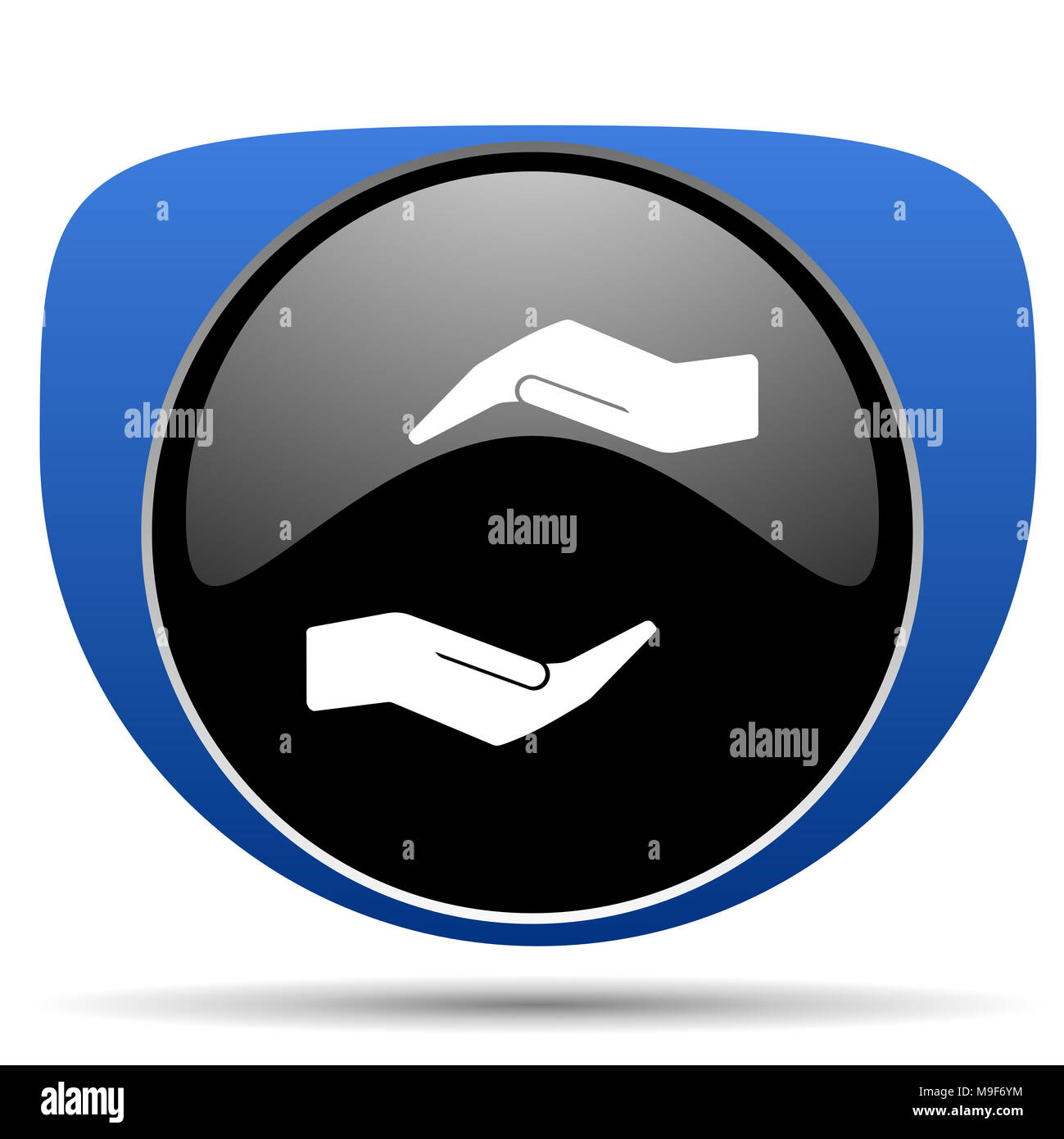 Human care hand web icon Stock Photo - Alamy