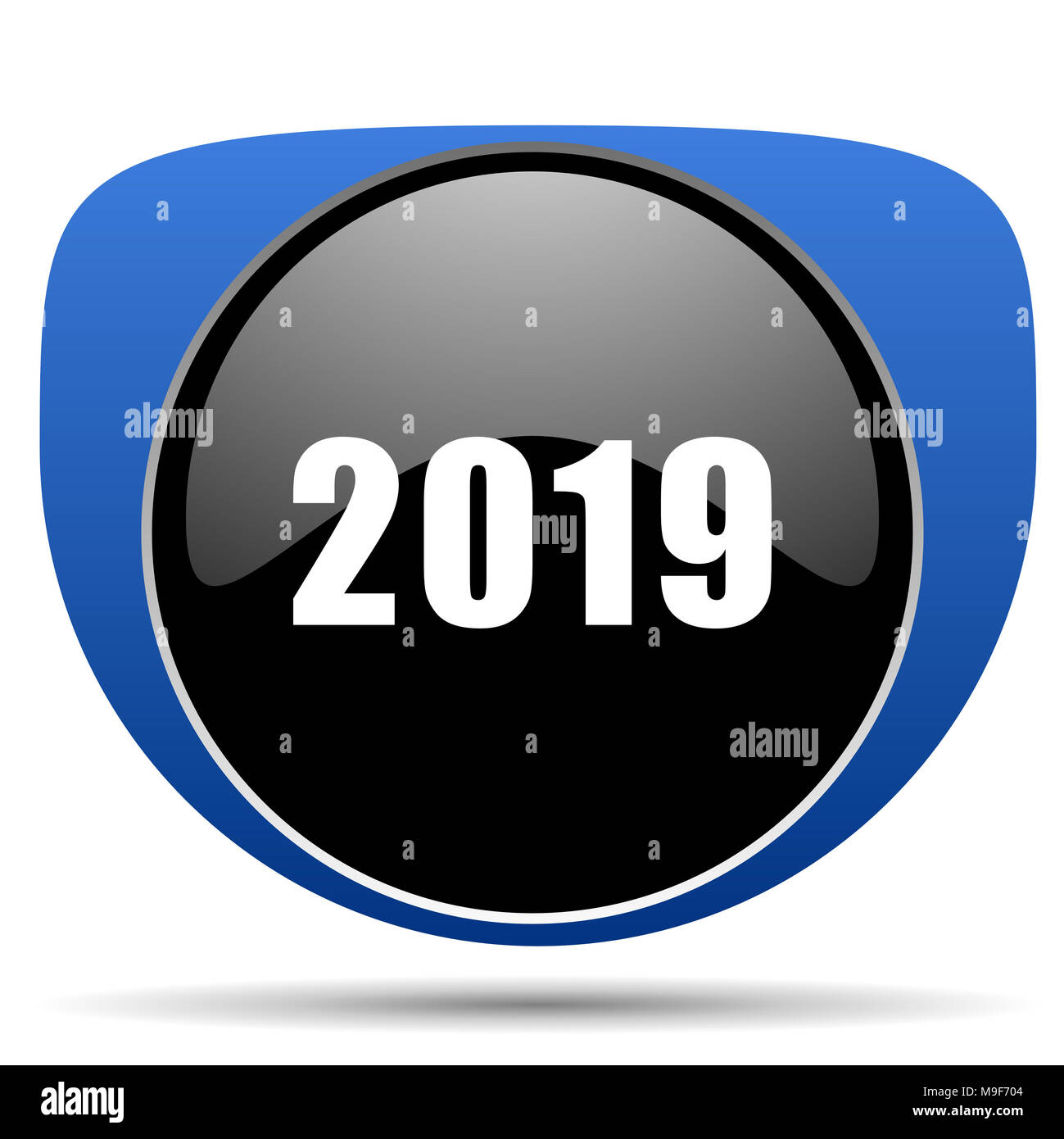 New year 2019 web icon Stock Photo - Alamy