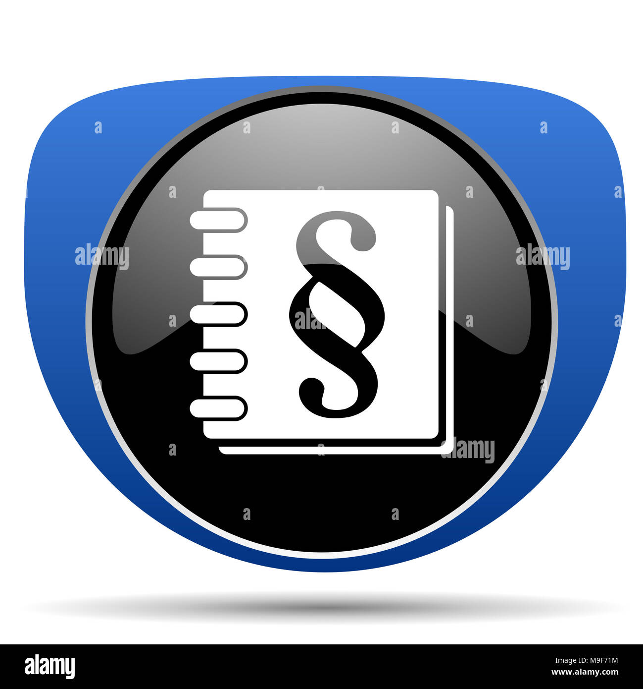 Law book icon blue hi-res stock photography and images - Alamy