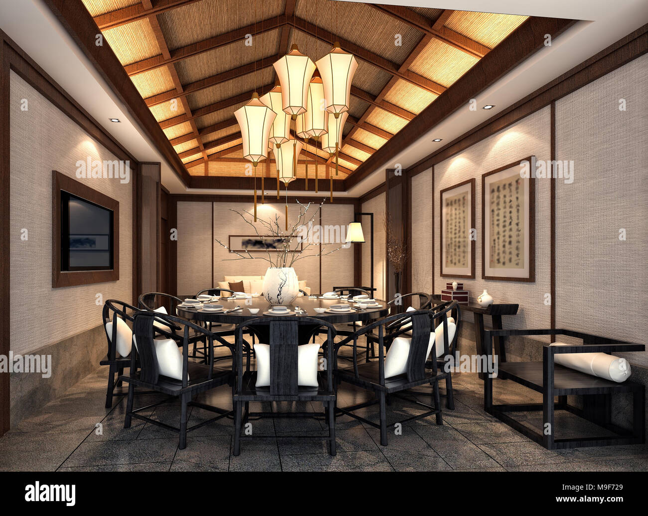 Minimal bright living room hi-res stock photography and images - Alamy