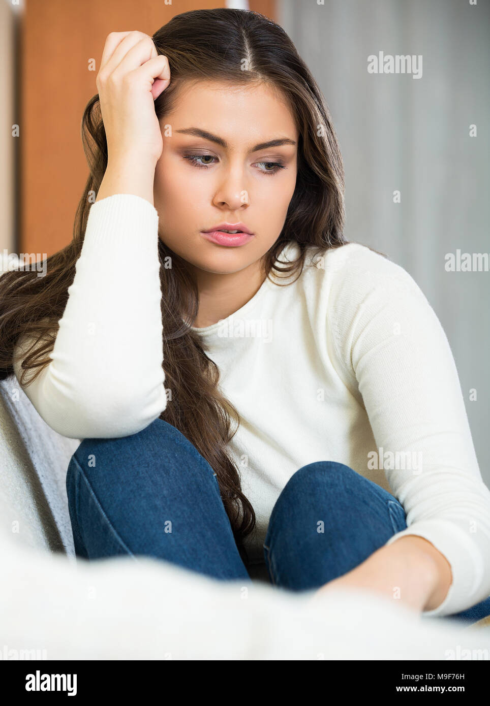 Young russian woman thinking hi-res stock photography and images - Alamy