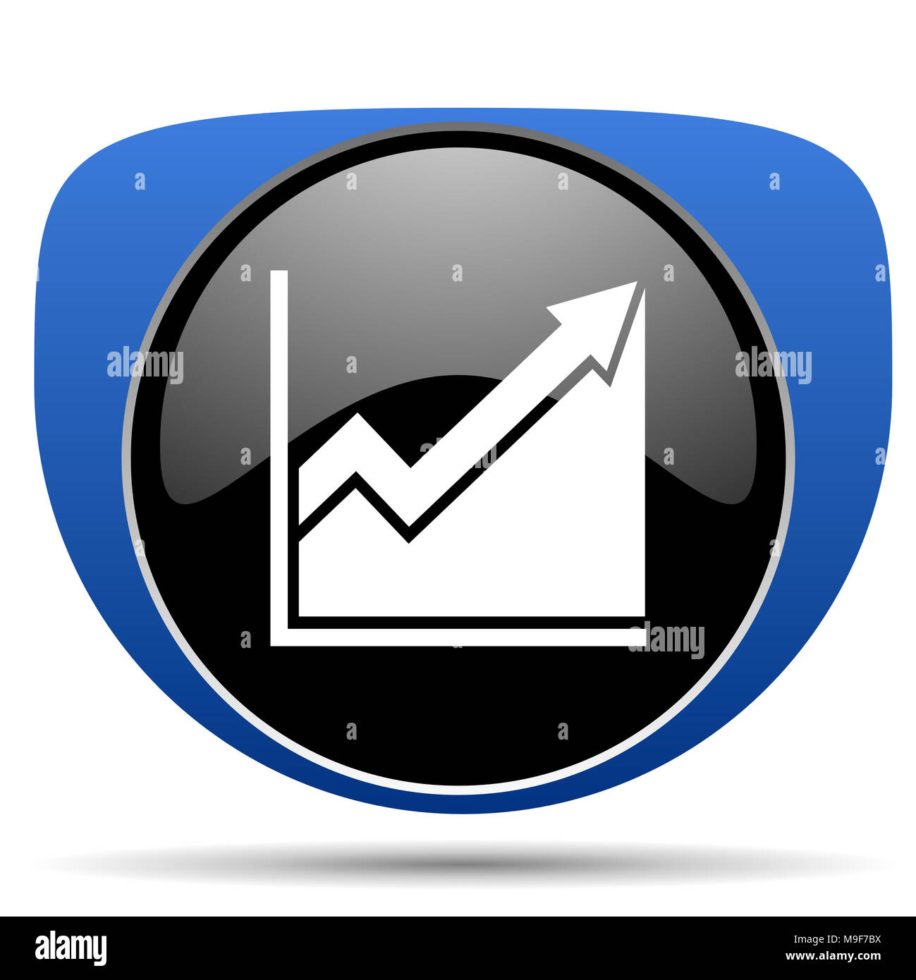 Blue histogram arrow chart business hi-res stock photography and images ...