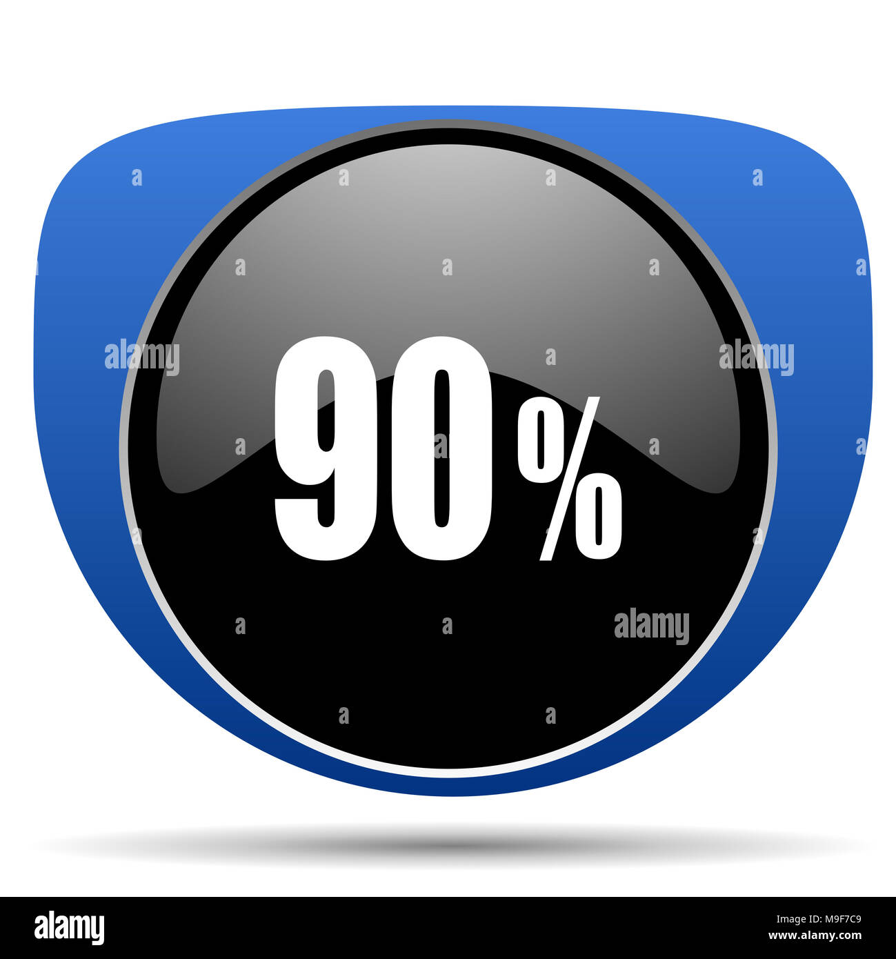 90 percent web icon Stock Photo - Alamy