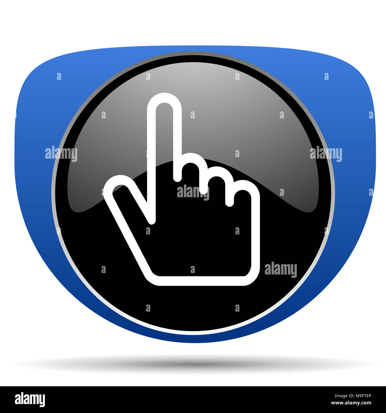 Click hand logo Cut Out Stock Images & Pictures - Alamy