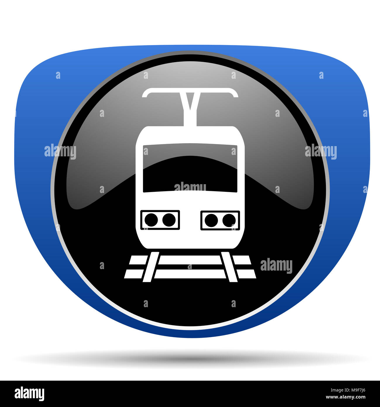 Blue cargo train wagon icon hi-res stock photography and images - Alamy