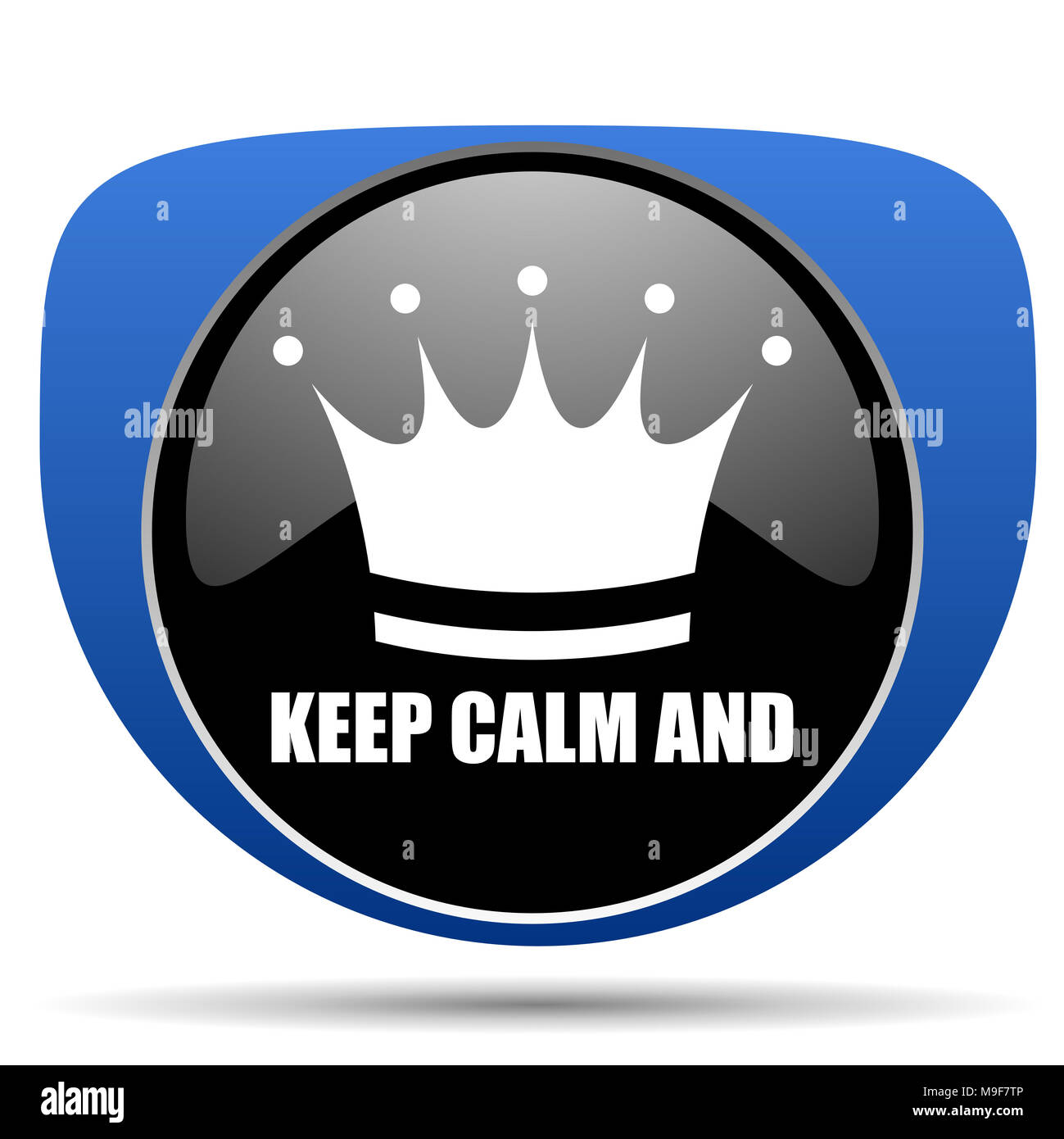 Keep Calm Crown Symbol Black