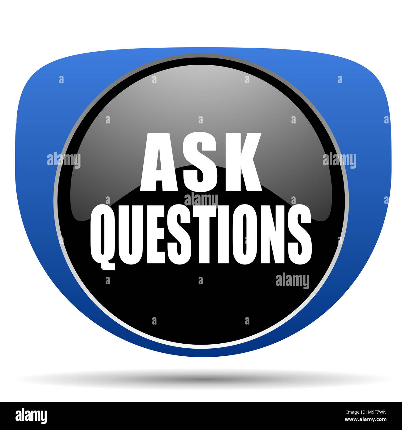 Ask questions web icon Stock Photo - Alamy