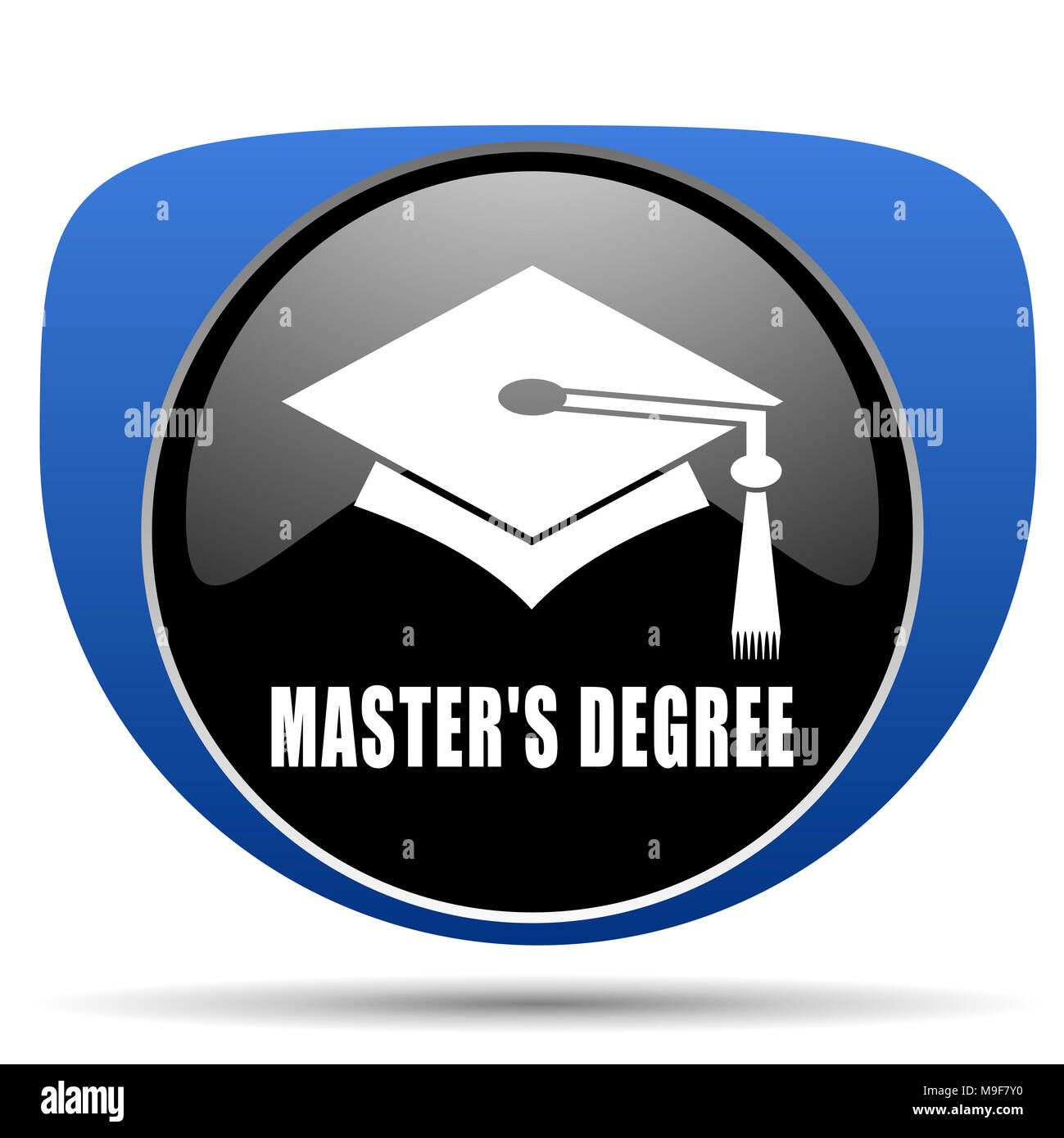 Masters degree web icon Stock Photo - Alamy