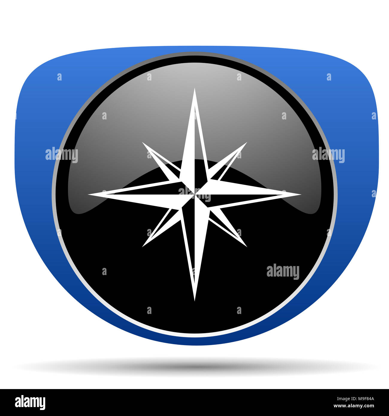 Compass black icon hi-res stock photography and images - Alamy