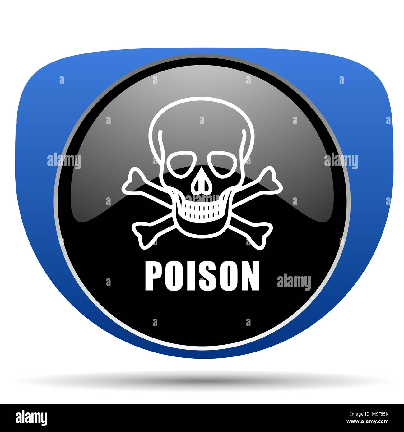Poison skull web icon Stock Photo - Alamy