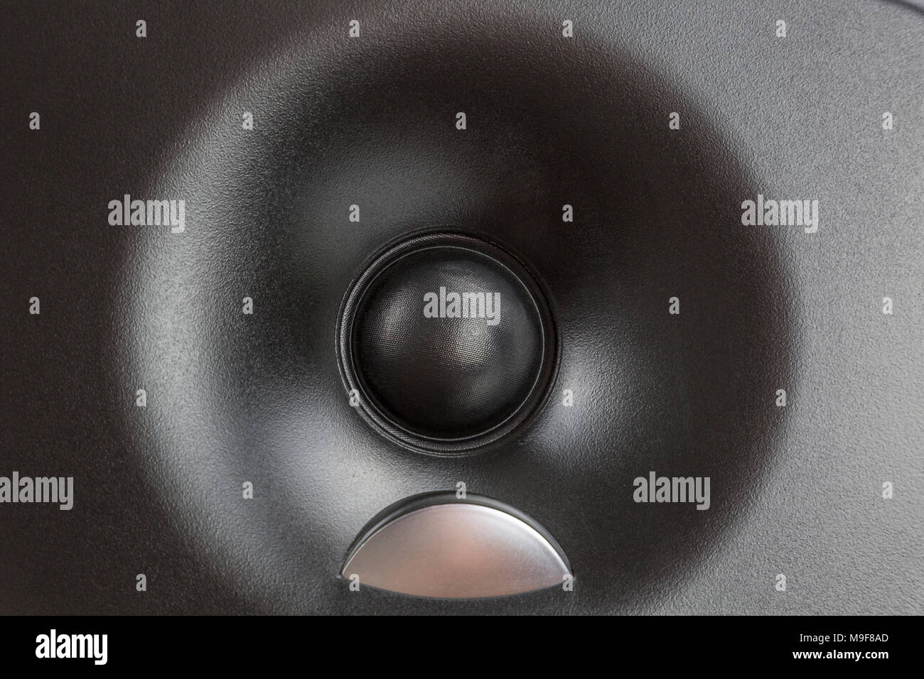 single black professional sound studio monitor on white background ...