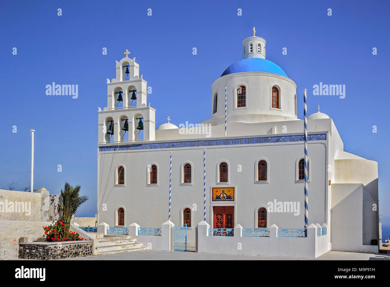 Church At Iea Santorini Greece Stock Photo - Alamy