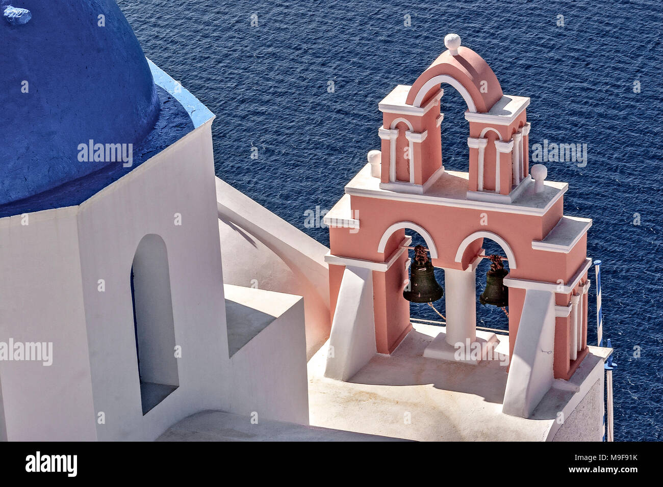 Greek Church Iea Santorini Greece Stock Photo - Alamy