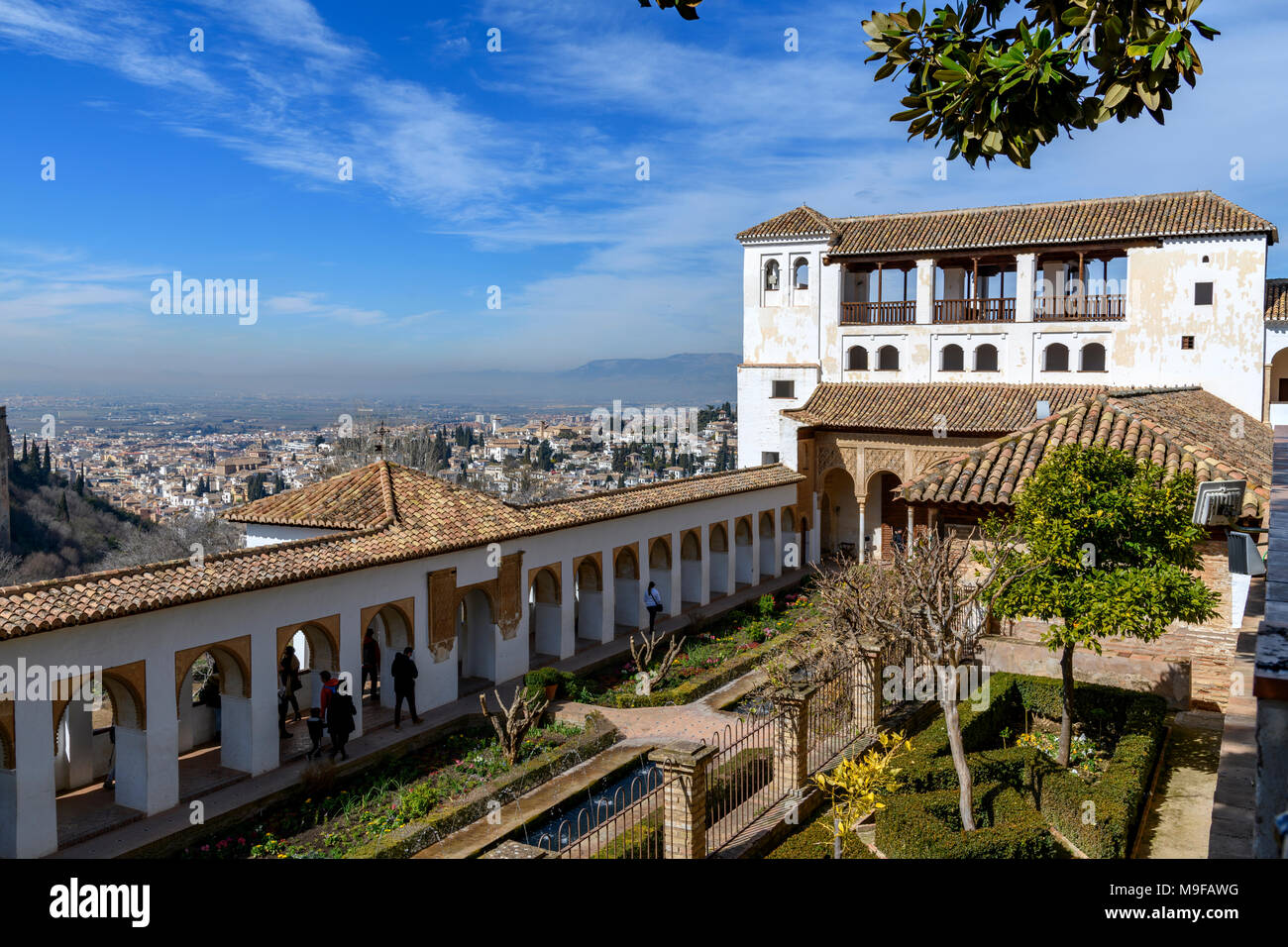 Generalife Palace (Palacio del Generalife) in La Alhambra, Granada ...