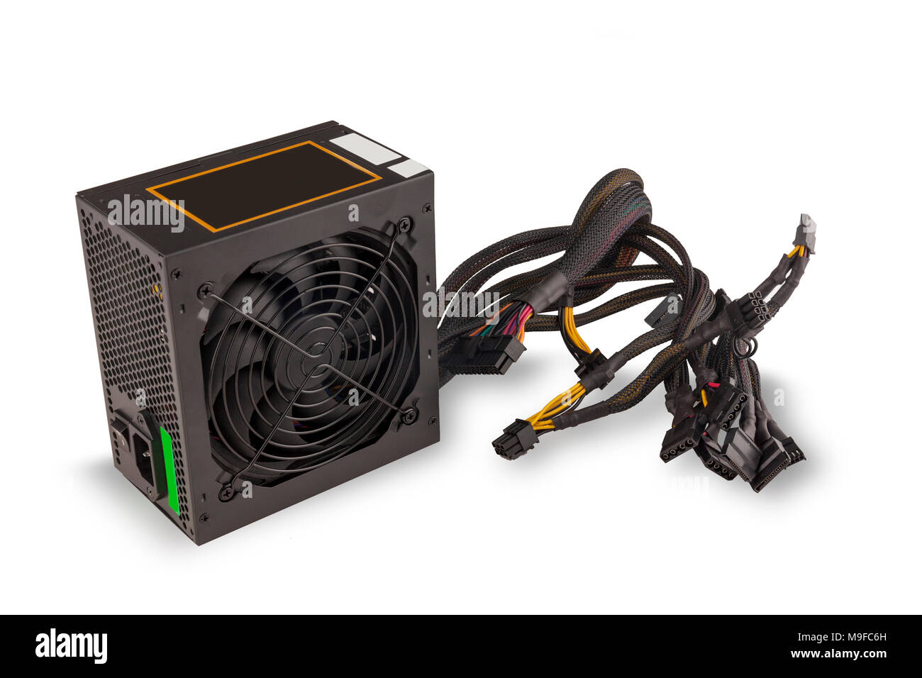 power supply for computer isolated on white Stock Photo - Alamy