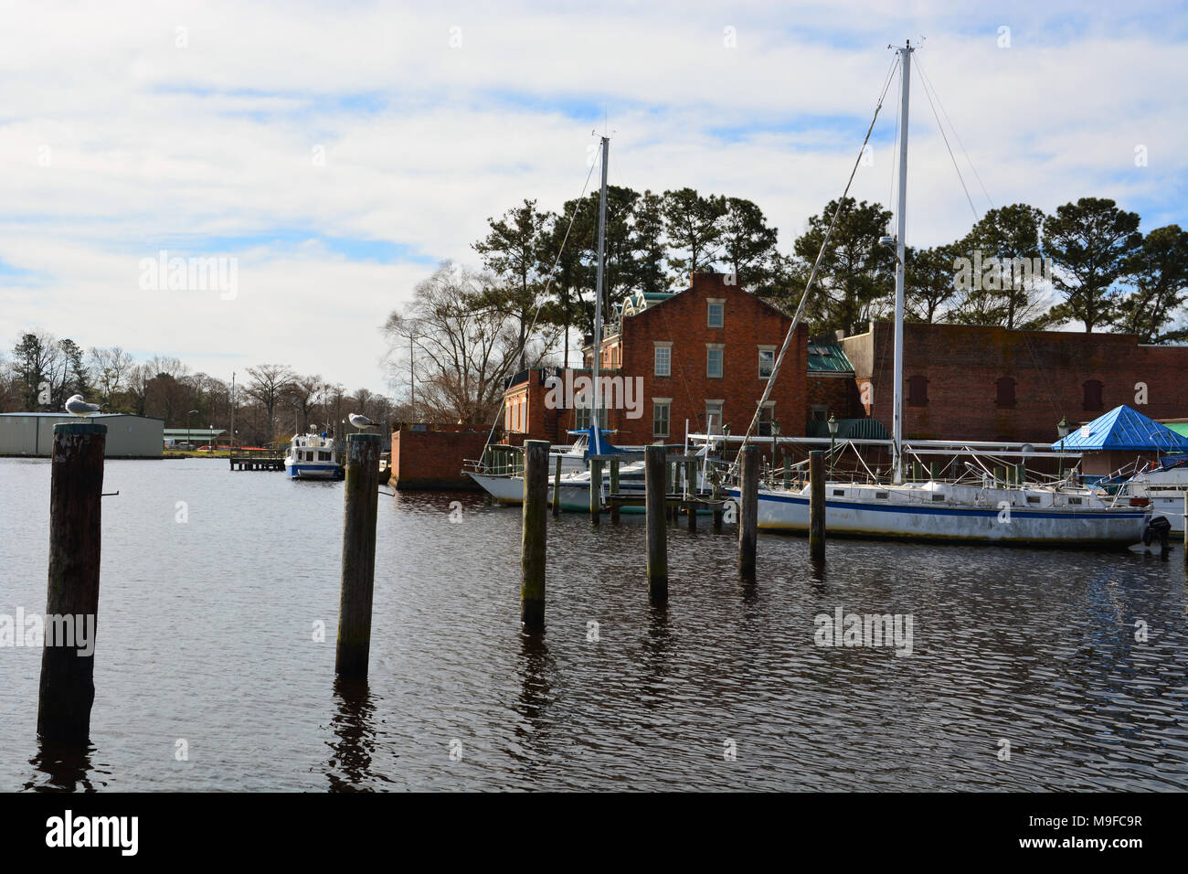 The waterfront in Elizabeth City North Carolina Stock Photo - Alamy
