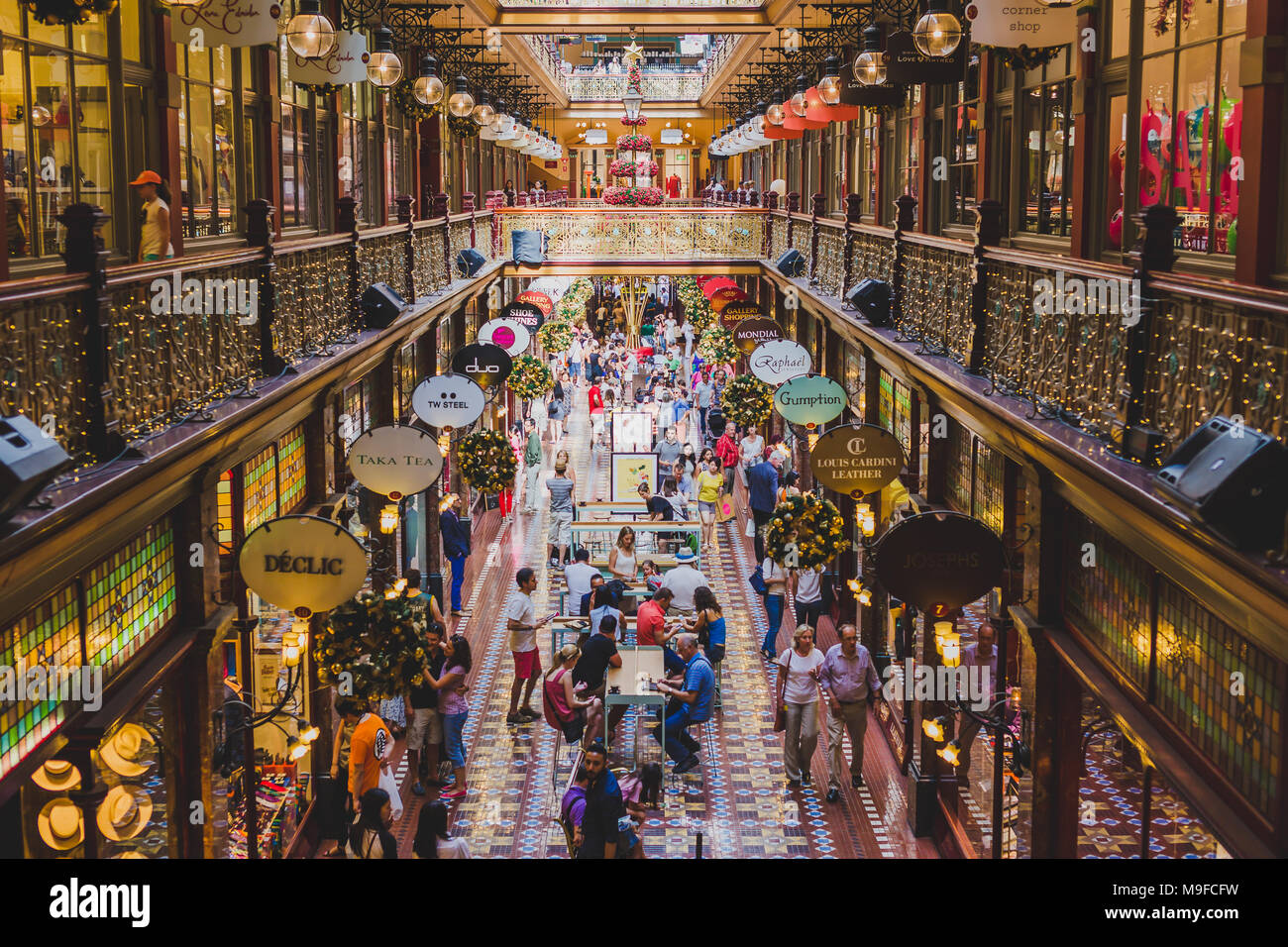 SYDNEY, AUSTRALIA - December 16th, 2013: View of the Strand Arcade, an ...