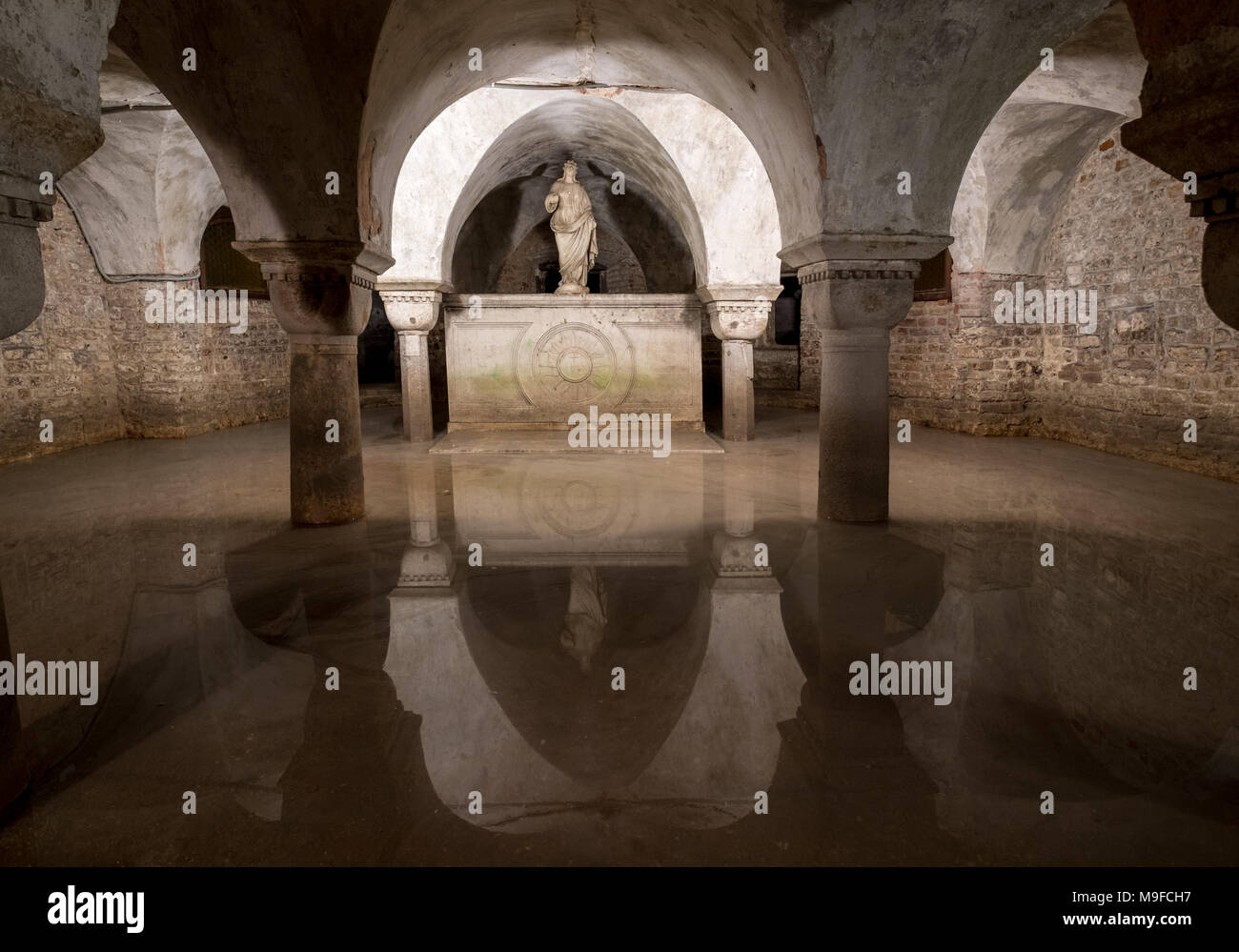 Photograph of the flooded crypt at the Church of San Zaccaria (Chiesa ...