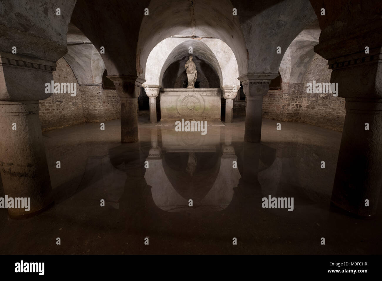 Photograph of the flooded crypt at the Church of San Zaccaria (Chiesa ...