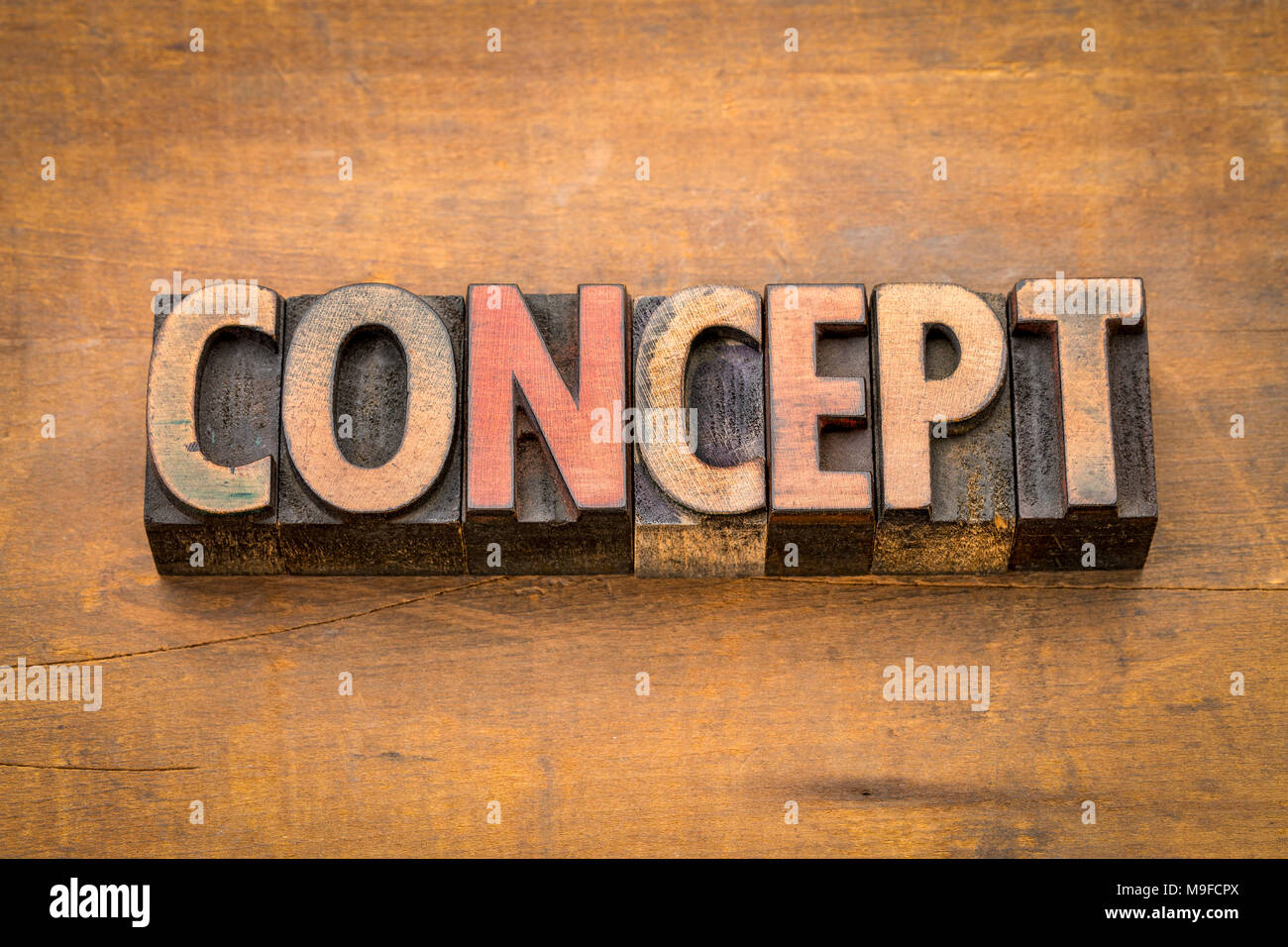 concept word abstract in vintage letterpress wood type Stock Photo - Alamy