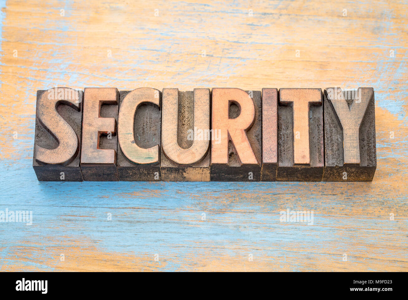 security word abstract in vintage letterpress wood type Stock Photo - Alamy