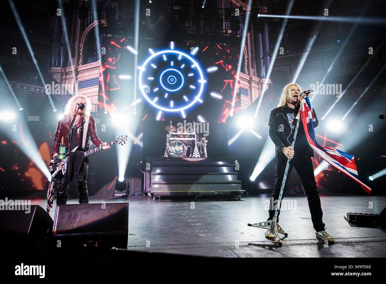 Def Leppard on stage during the Teenage Cancer Trust annual concert ...