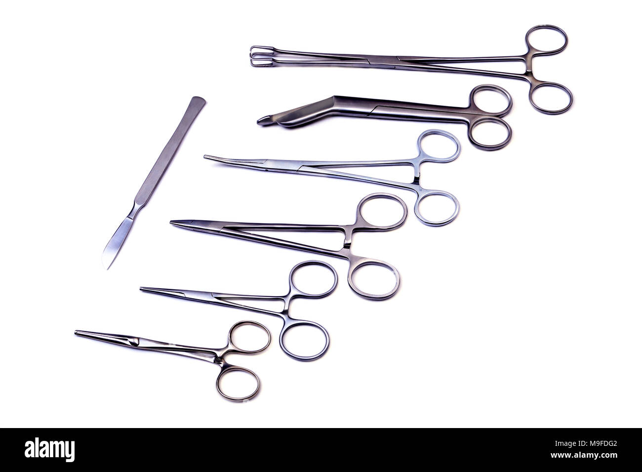 Medical and surgery instruments isolated on white background Stock ...
