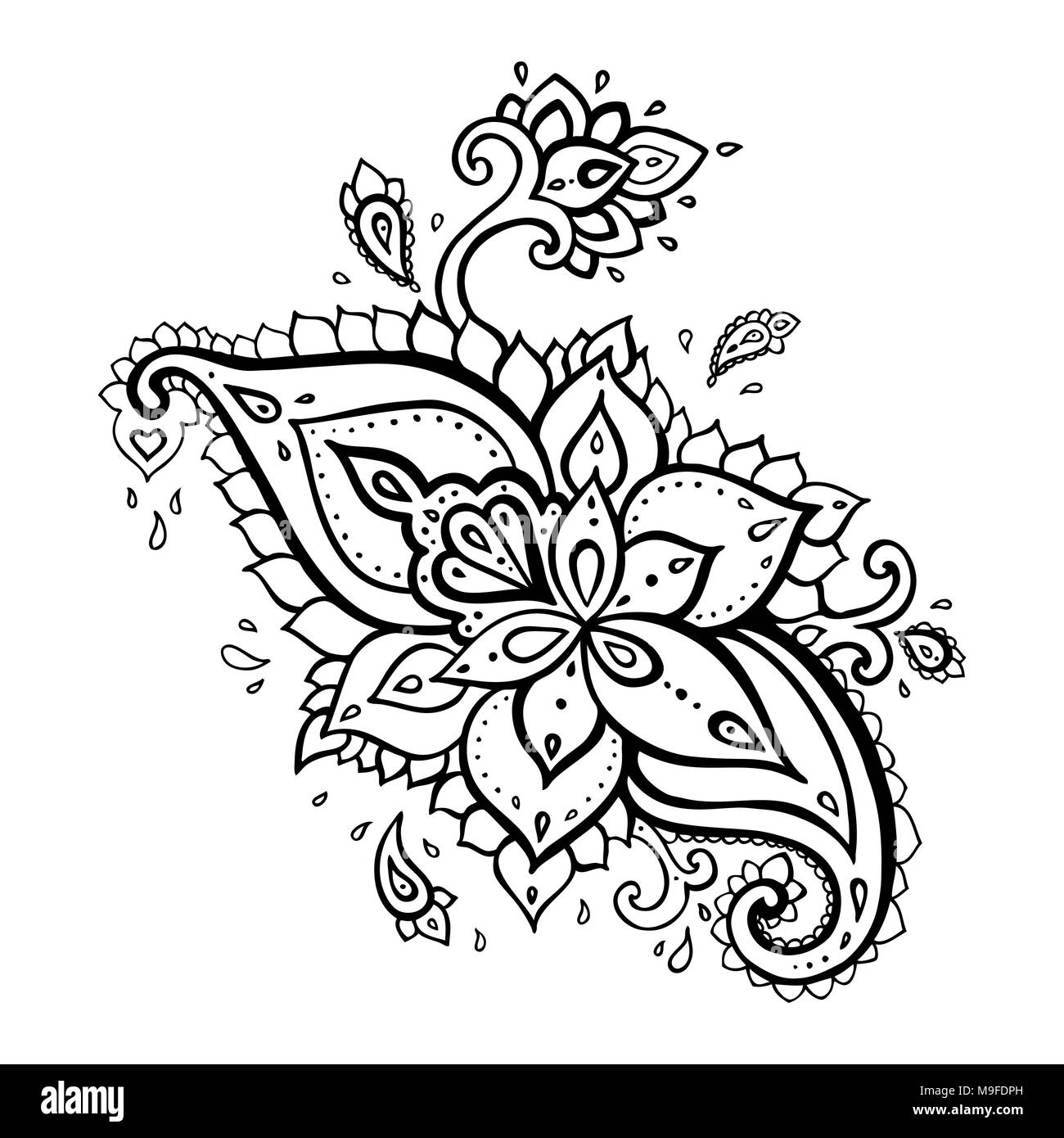 Paisley background. Hand Drawn ornament Stock Vector Image & Art - Alamy