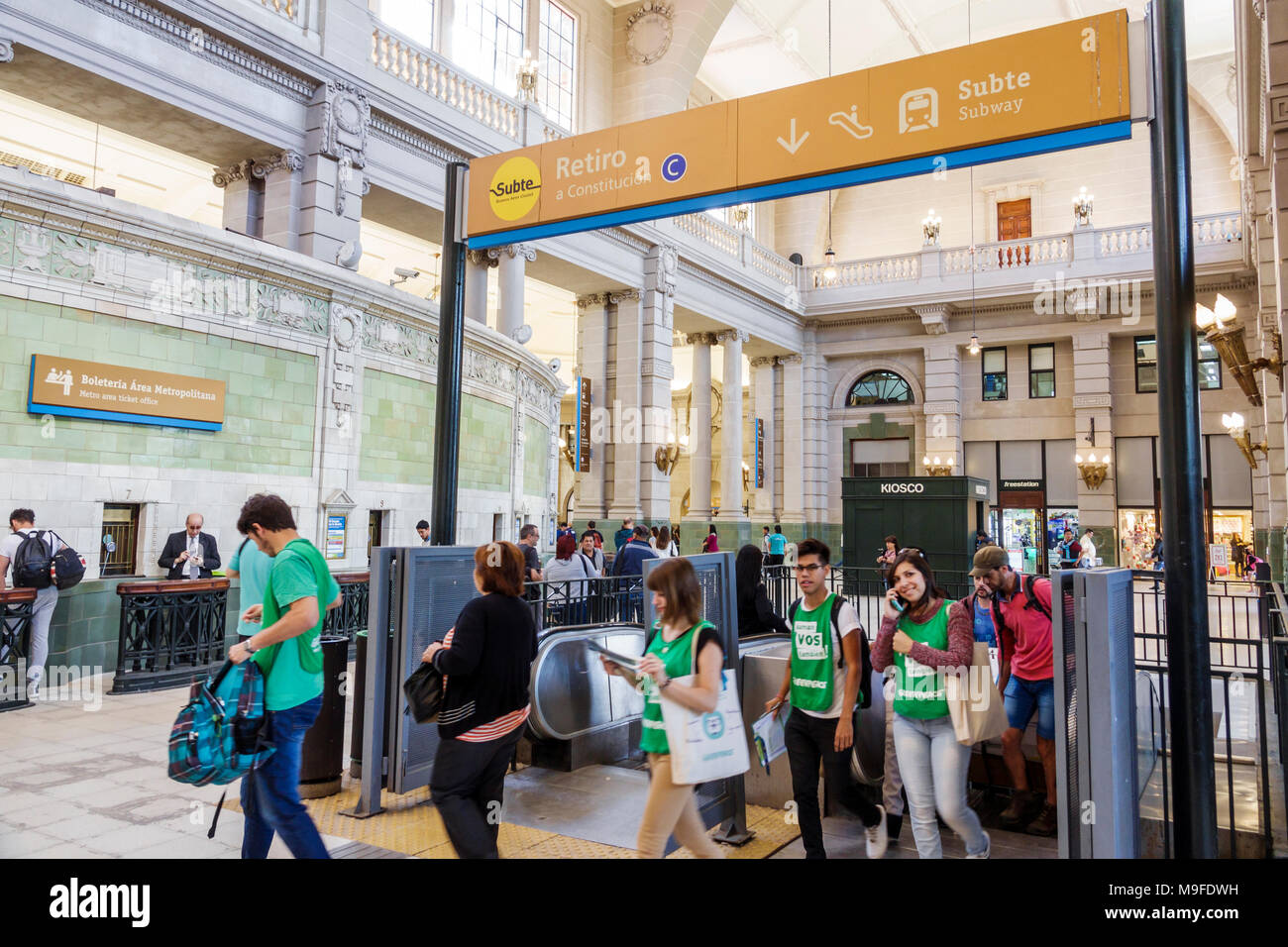 Buenos Aires Argentina,Estacion Retiro train station,interior inside ...