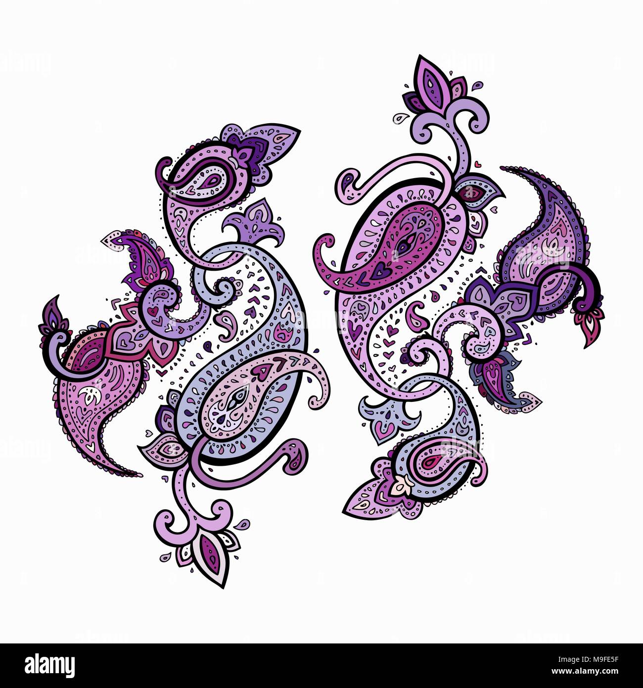 Paisley background. Hand Drawn ornament Stock Vector Image & Art - Alamy