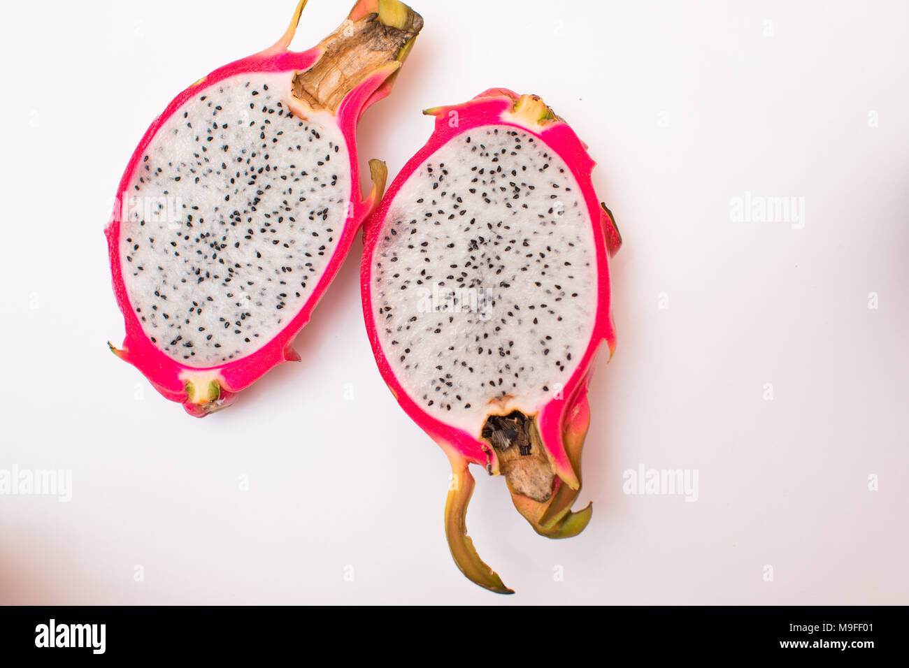 Exotic fruit. Creative layout made of , orange, papaya, dragon fruit ...