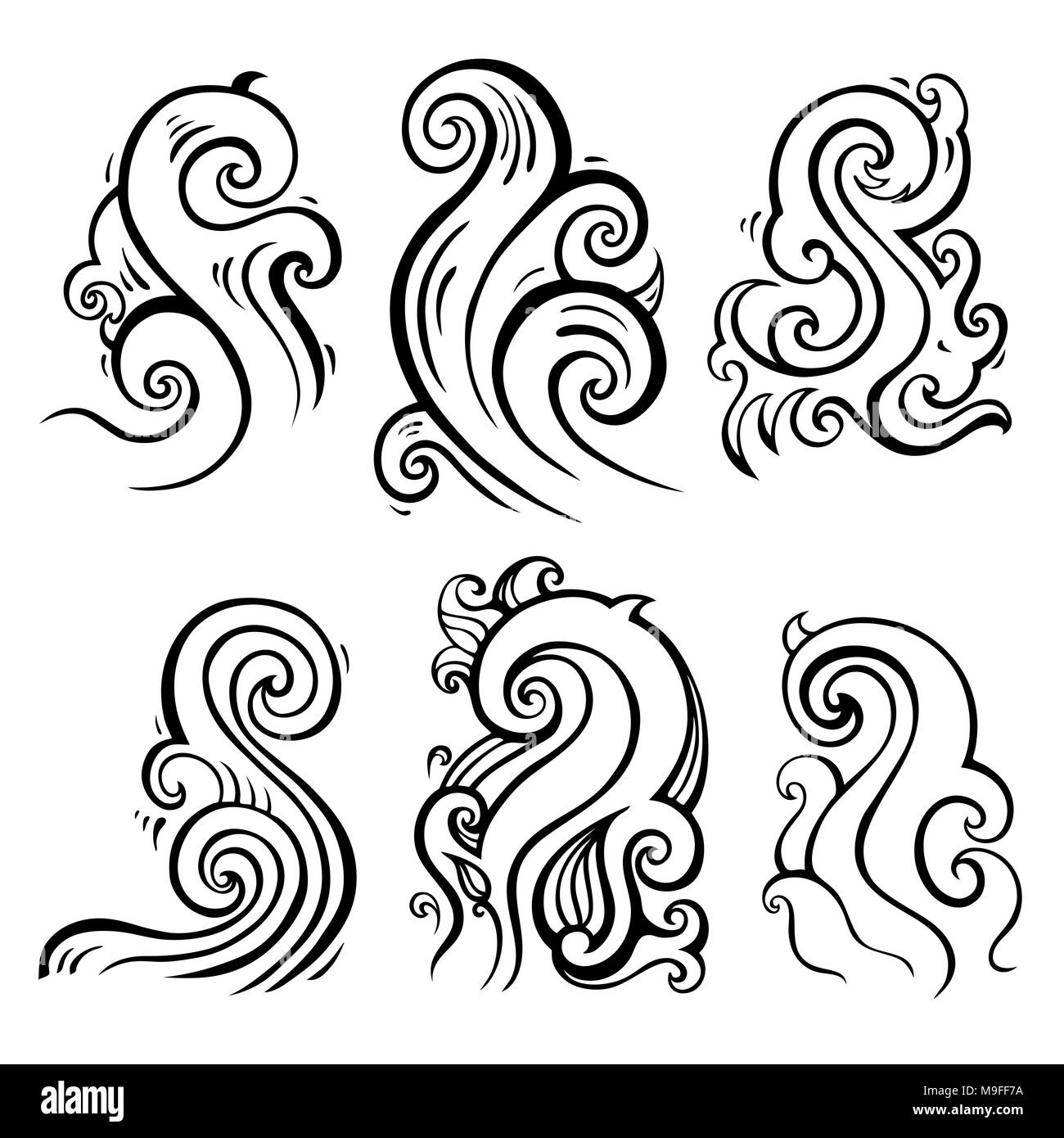 Oceanic waves logo hi-res stock photography and images - Alamy