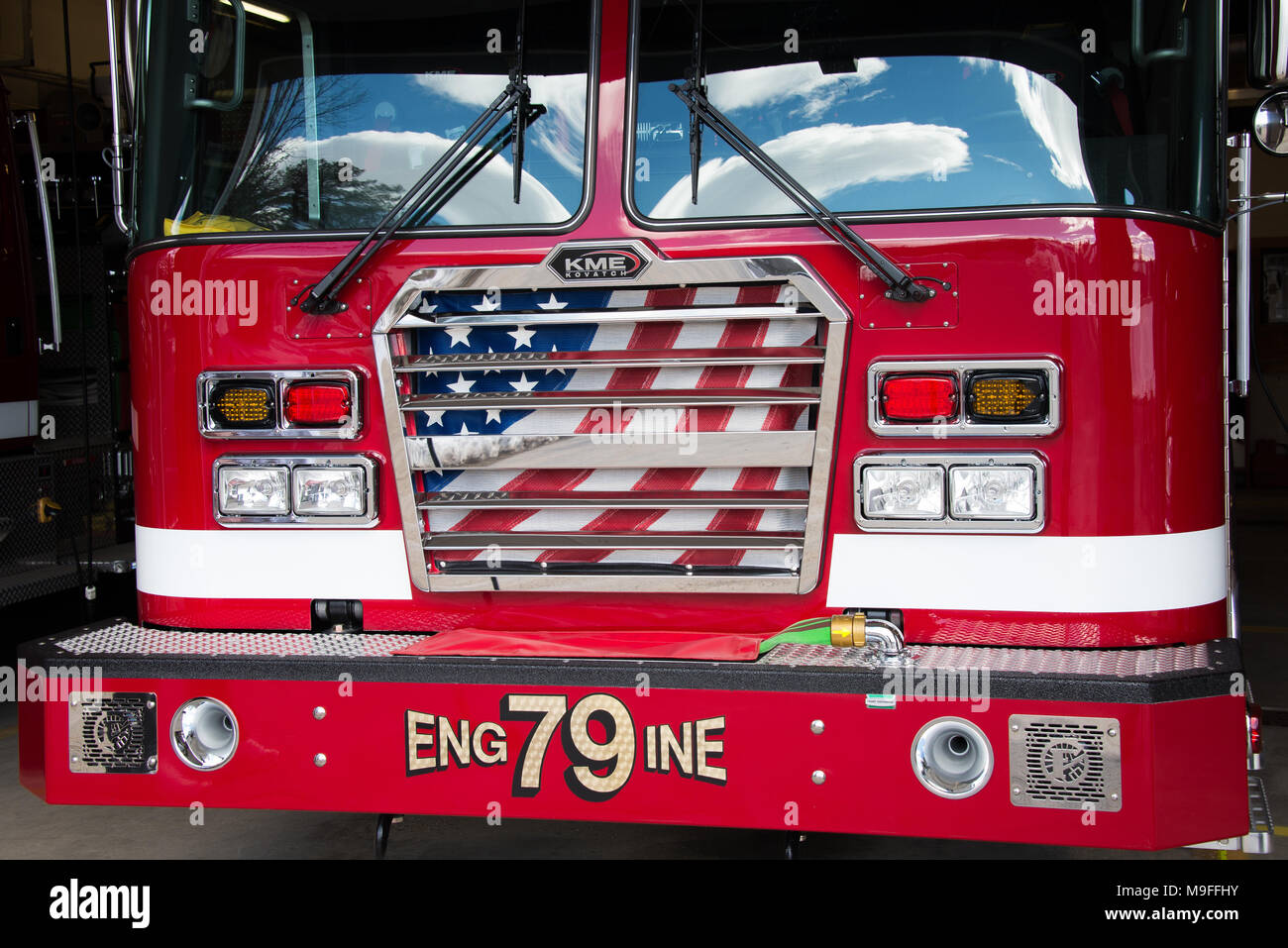 Parked fire truck hi-res stock photography and images - Alamy