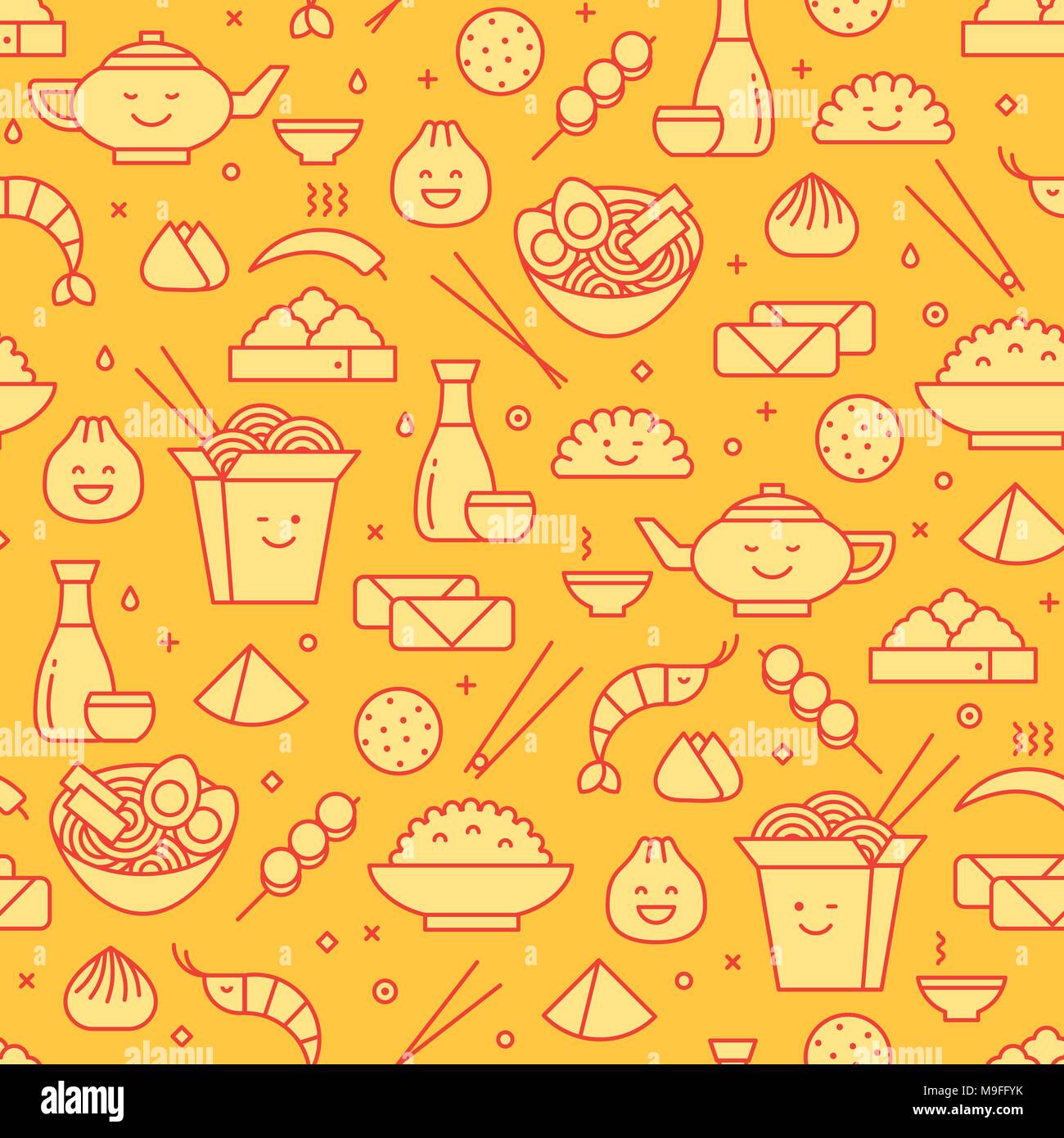 Cute smiling take away Stock Vector Images - Alamy